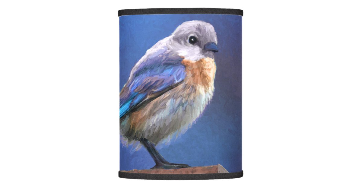 Bluebird (Female) Painting - Original Bird Art Lamp Shade | Zazzle