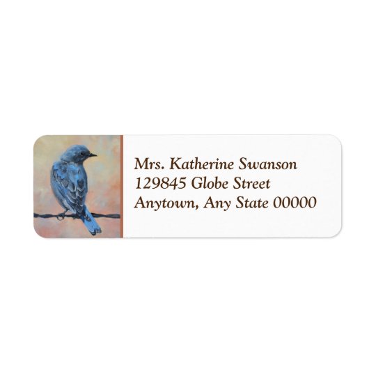 Bluebird Fine Art Return Address Label | Zazzle.com