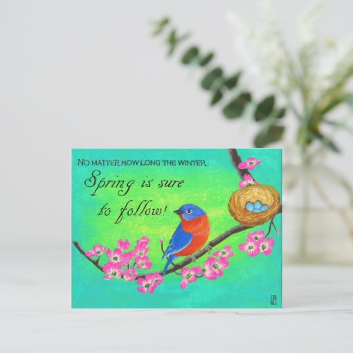Bluebird Inspirational Post Card | Zazzle