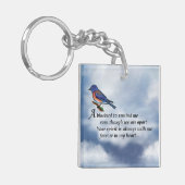 Bluebird Memorial Poem Keychain | Zazzle