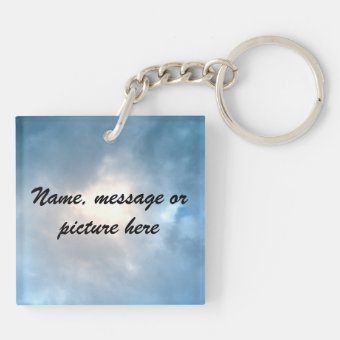 Bluebird Memorial Poem Keychain | Zazzle