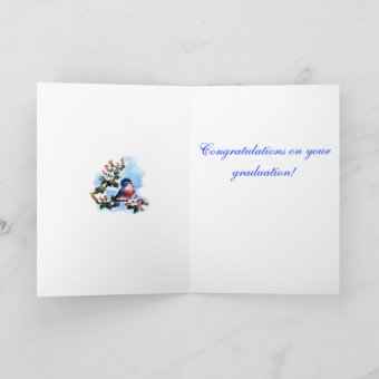 Bluebird of Happiness Graduation Card | Zazzle