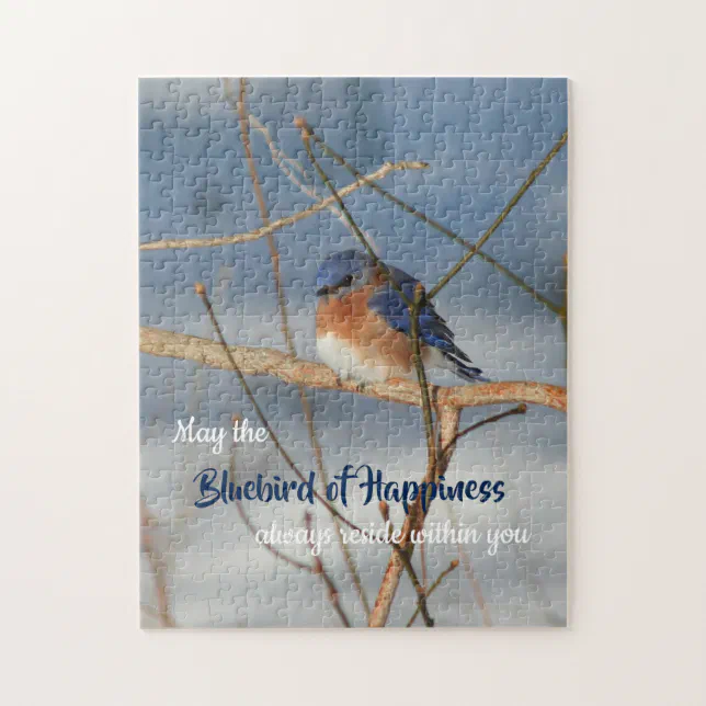 Bluebird Of Happiness Inspirational Jigsaw Puzzle | Zazzle