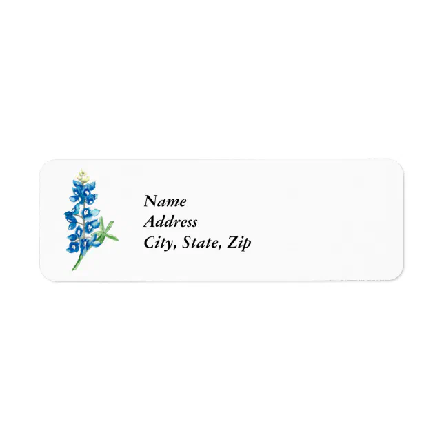 Bluebonnet 2 label | Zazzle