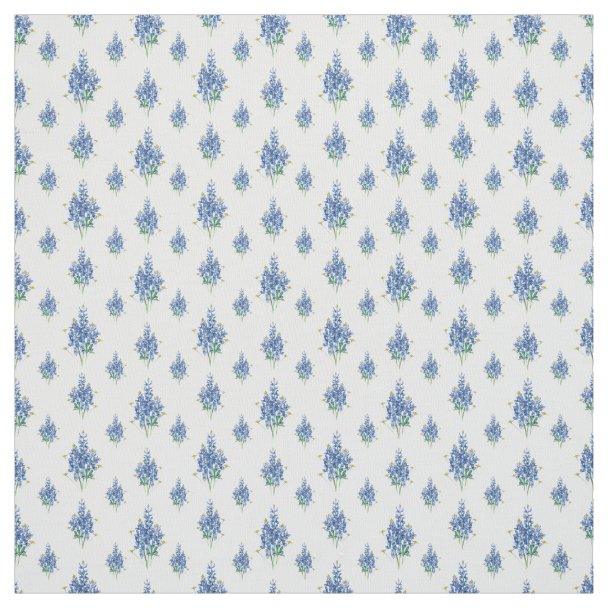 Texas Bluebonnet Fabric | Zazzle