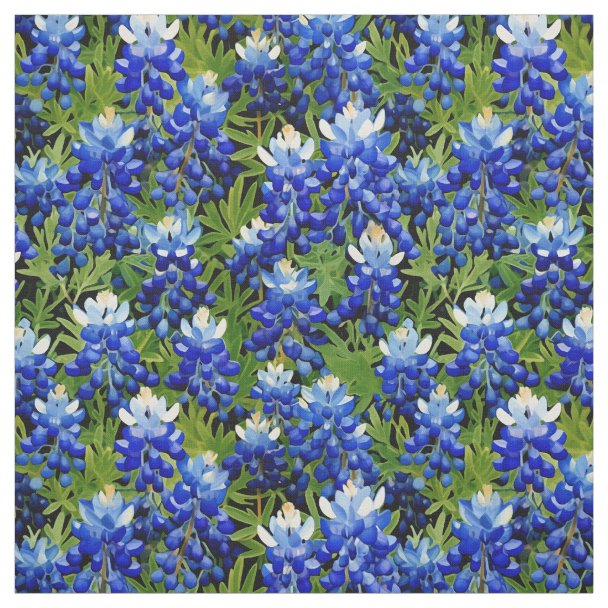 Texas Bluebonnet Fabric | Zazzle