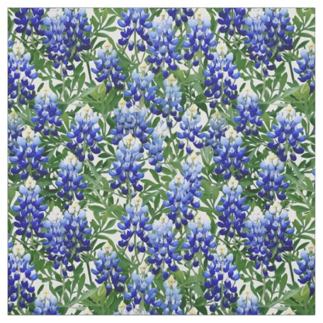 Texas Bluebonnet Fabric | Zazzle