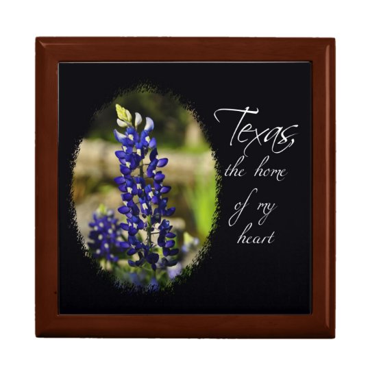Bluebonnet "Texas the Home of My Heart" Gift Box | Zazzle.com