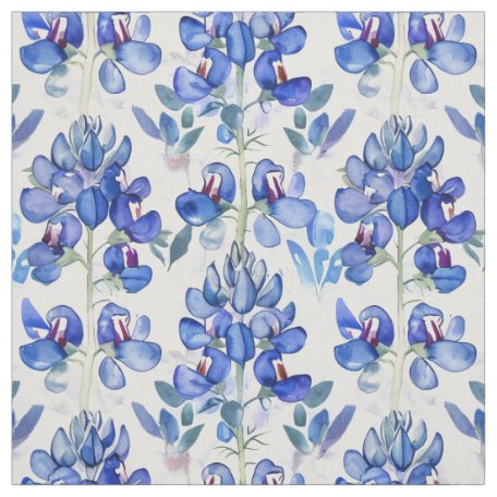Texas Bluebonnet Fabric | Zazzle