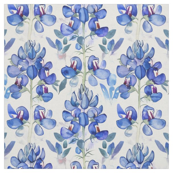Texas Bluebonnet Fabric | Zazzle