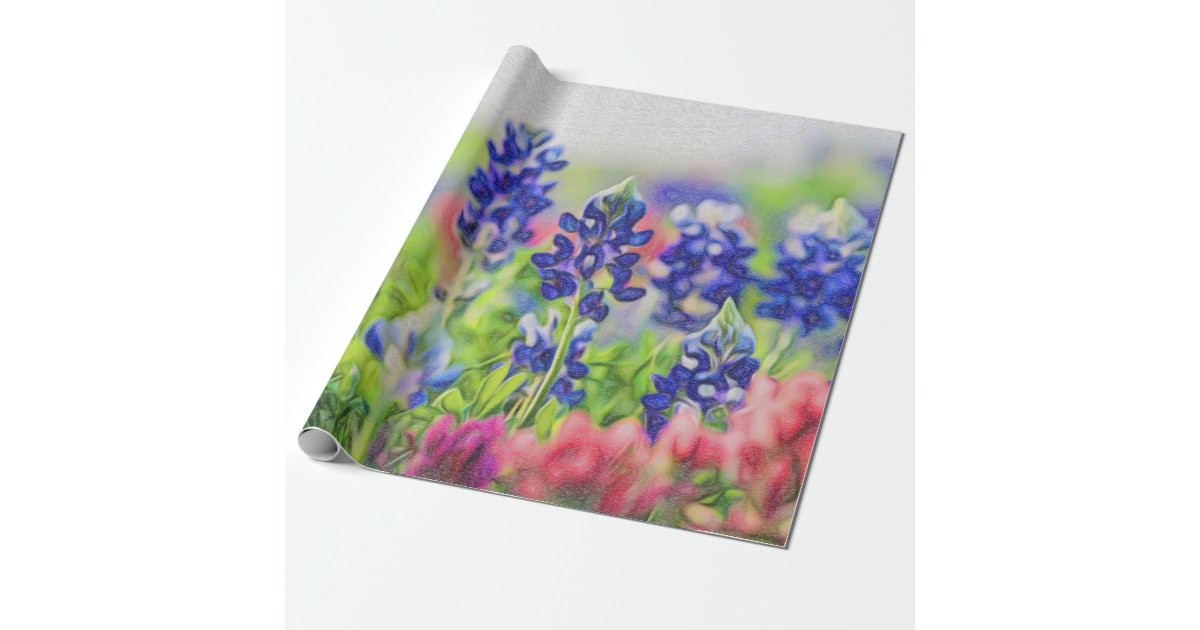 Bluebonnet Wrapping Paper | Zazzle