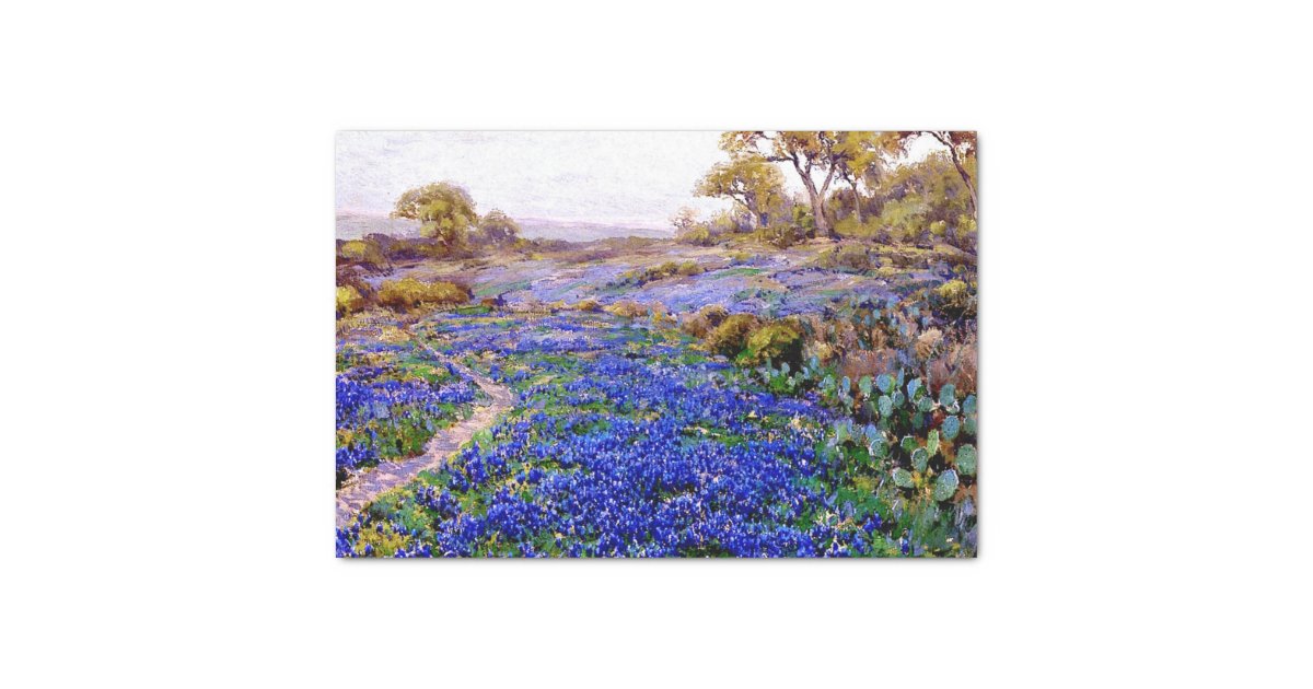 Bluebonnets at Twilight North of San Antonio, Tissue Paper | Zazzle