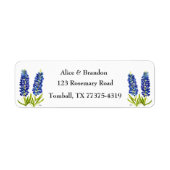 Bluebonnets Texas State Flowers Lupine Watercolor Label | Zazzle