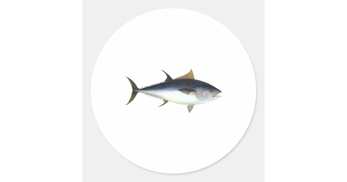 Bluefin Tuna Classic Round Sticker | Zazzle