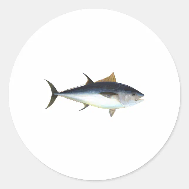 Bluefin Tuna Classic Round Sticker | Zazzle