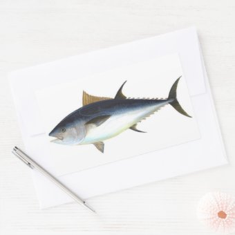 Bluefin Tuna illustration Rectangular Sticker | Zazzle