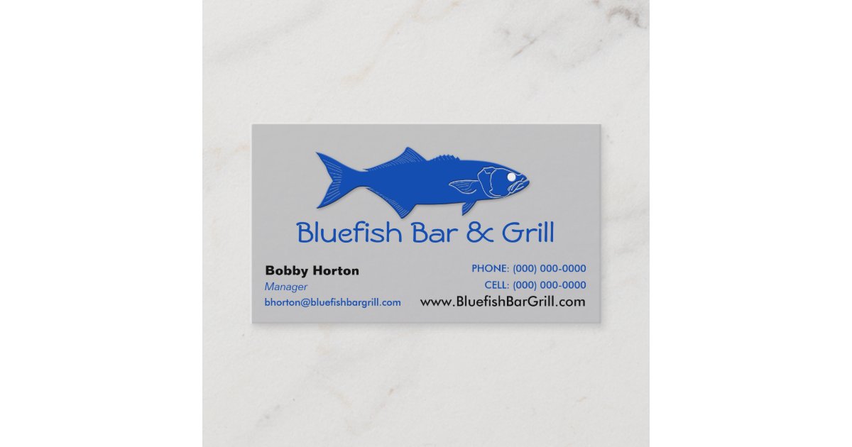 Bluefish Bar & Grill Business Card | Zazzle