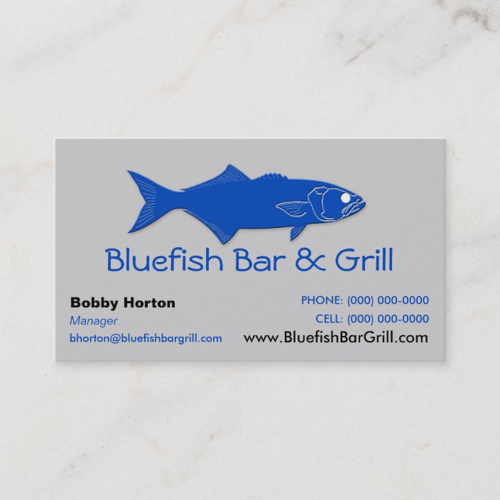 Bluefish Bar & Grill Business Card | Zazzle.com