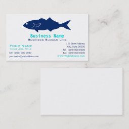 Bluefish Silhouette Business Card | Zazzle