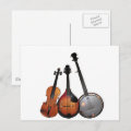 Bluegrass Band Cartoon Postcard | Zazzle
