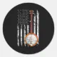 Bluegrass Banjo American US Flag Classic Round Sticker | Zazzle