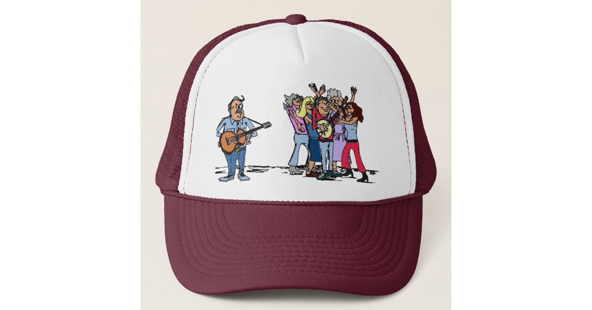 Bluegrass Banjo Humor Trucker Hat | Zazzle