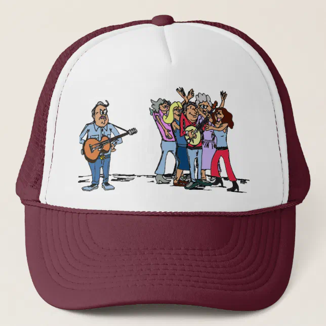 Bluegrass Banjo Humor Trucker Hat | Zazzle