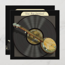 Bluegrass Banjo Party or Event Invitations | Zazzle