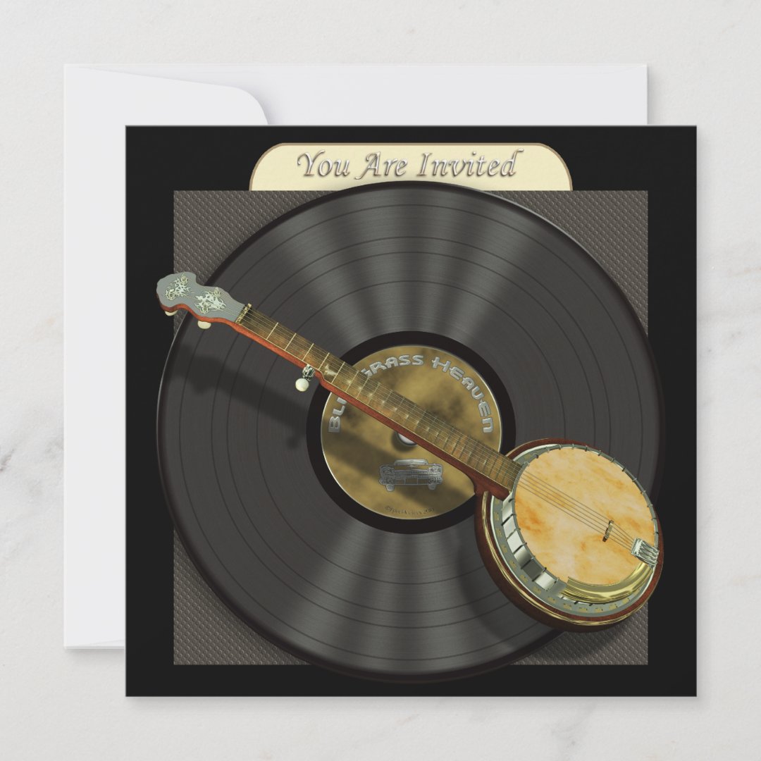 Bluegrass Banjo Party or Event Invitations | Zazzle
