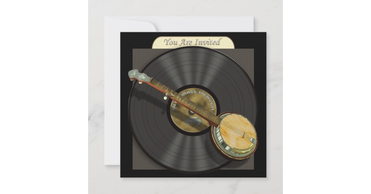 Bluegrass Banjo Party or Event Invitations | Zazzle