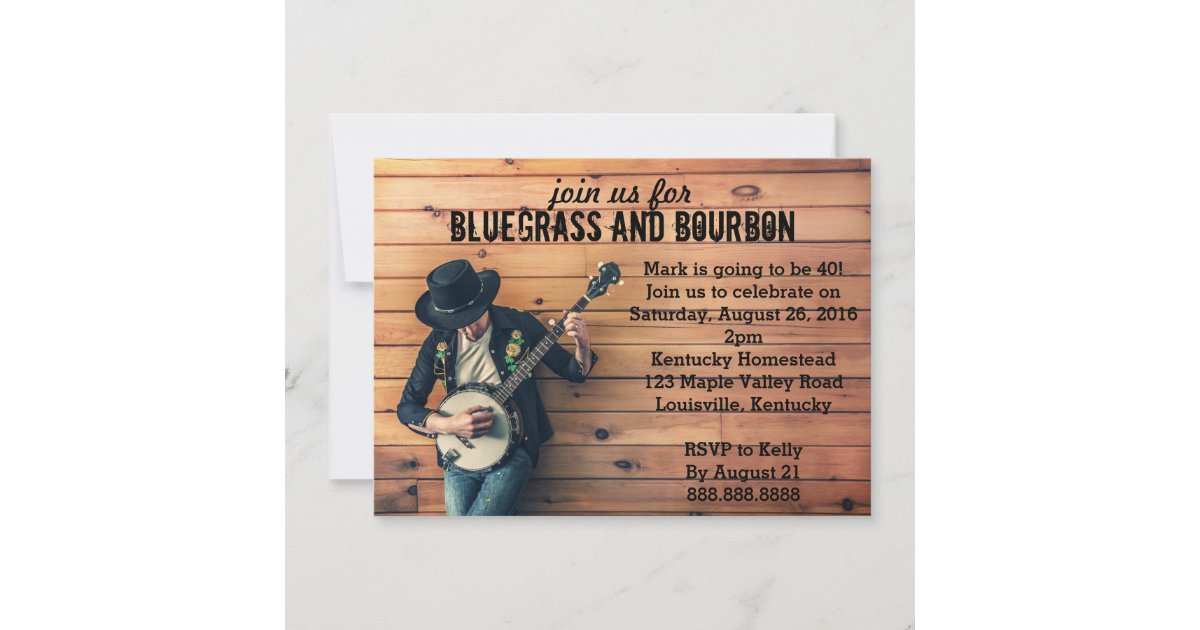 Bluegrass Birthday Party Invitation | Zazzle