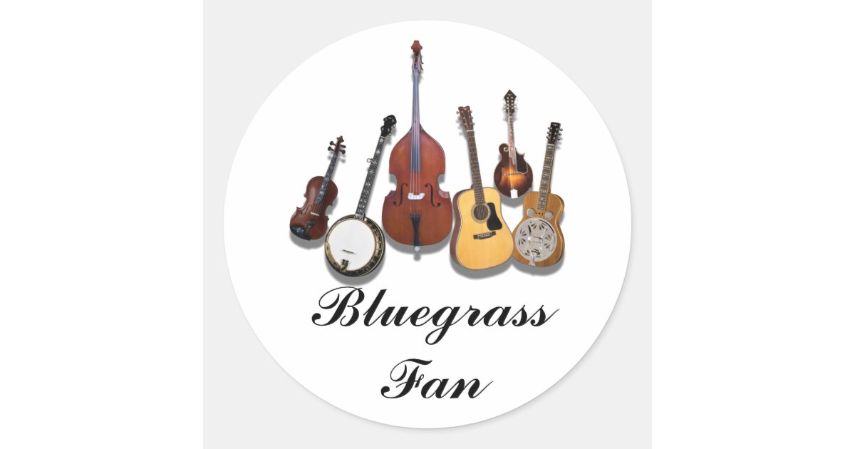 BLUEGRASS FAN-STICKER CLASSIC ROUND STICKER | Zazzle