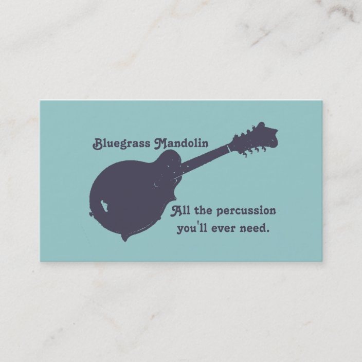 Bluegrass Mandolin - All the Percussion You Need Business Card | Zazzle.com