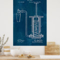 Blueprint Beer Pump Poster | Zazzle