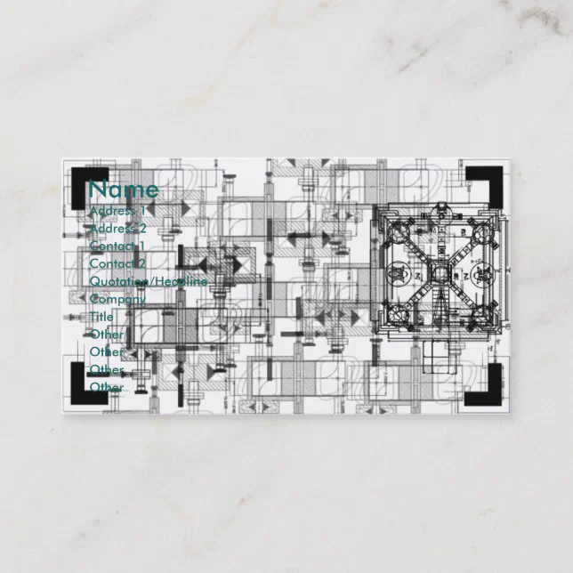 Blueprint Business Card | Zazzle