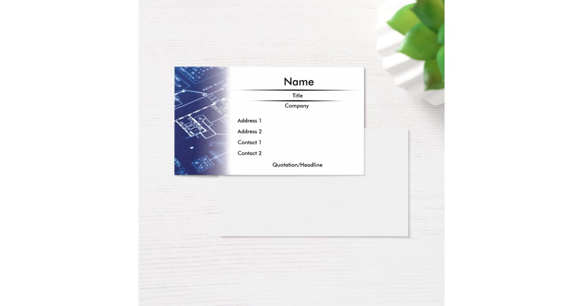 Blueprint Business Card | Zazzle.com