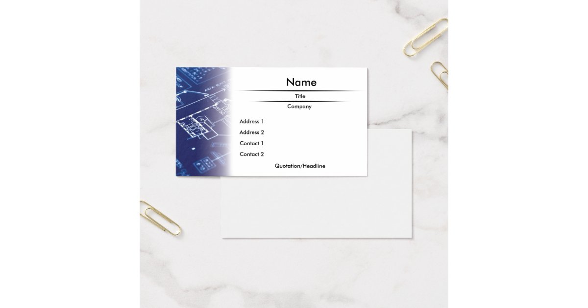 Blueprint Business Card | Zazzle.com