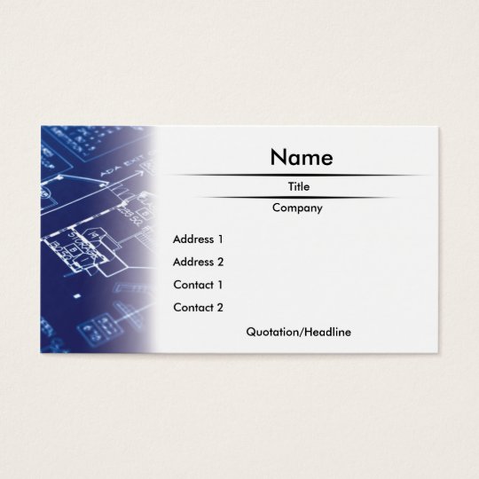 Blueprint Business Card | Zazzle.com