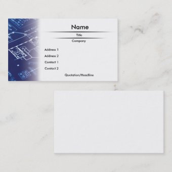 Blueprint Business Card | Zazzle