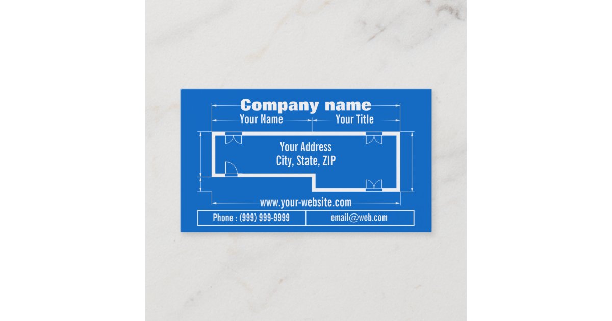 blueprint business card | Zazzle