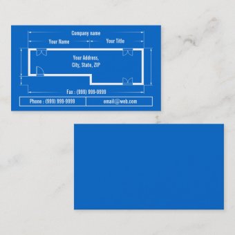 blueprint business card | Zazzle