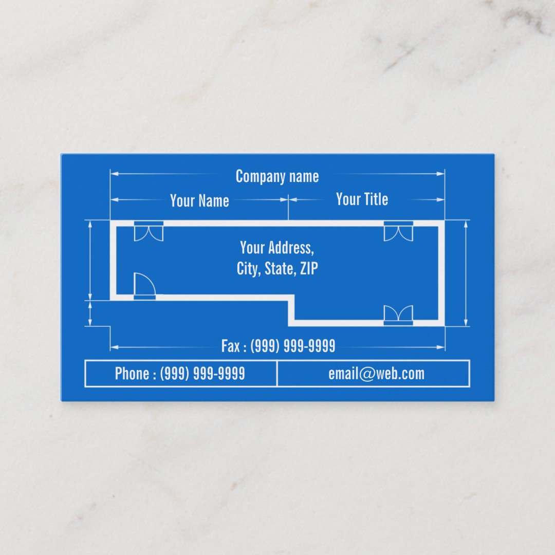 blueprint business card | Zazzle