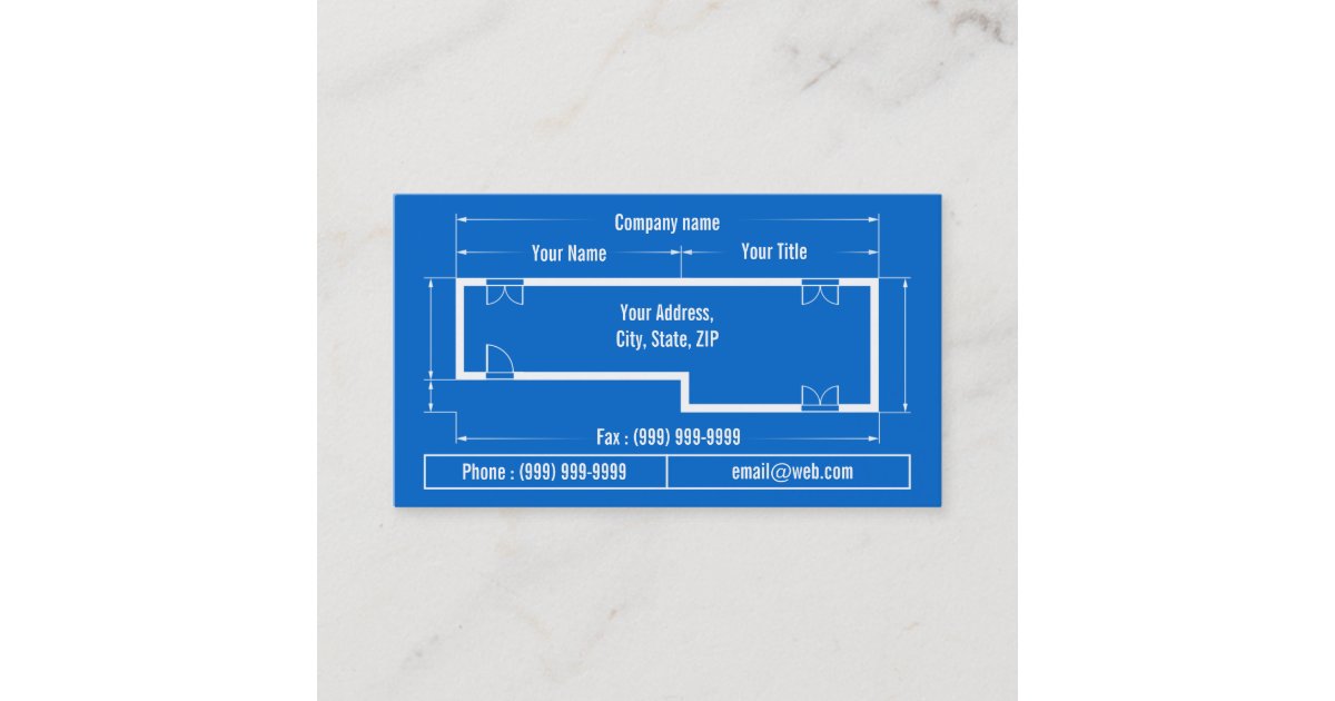 blueprint business card | Zazzle