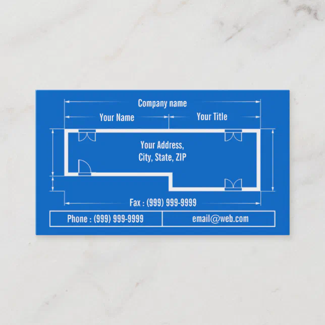 blueprint business card | Zazzle