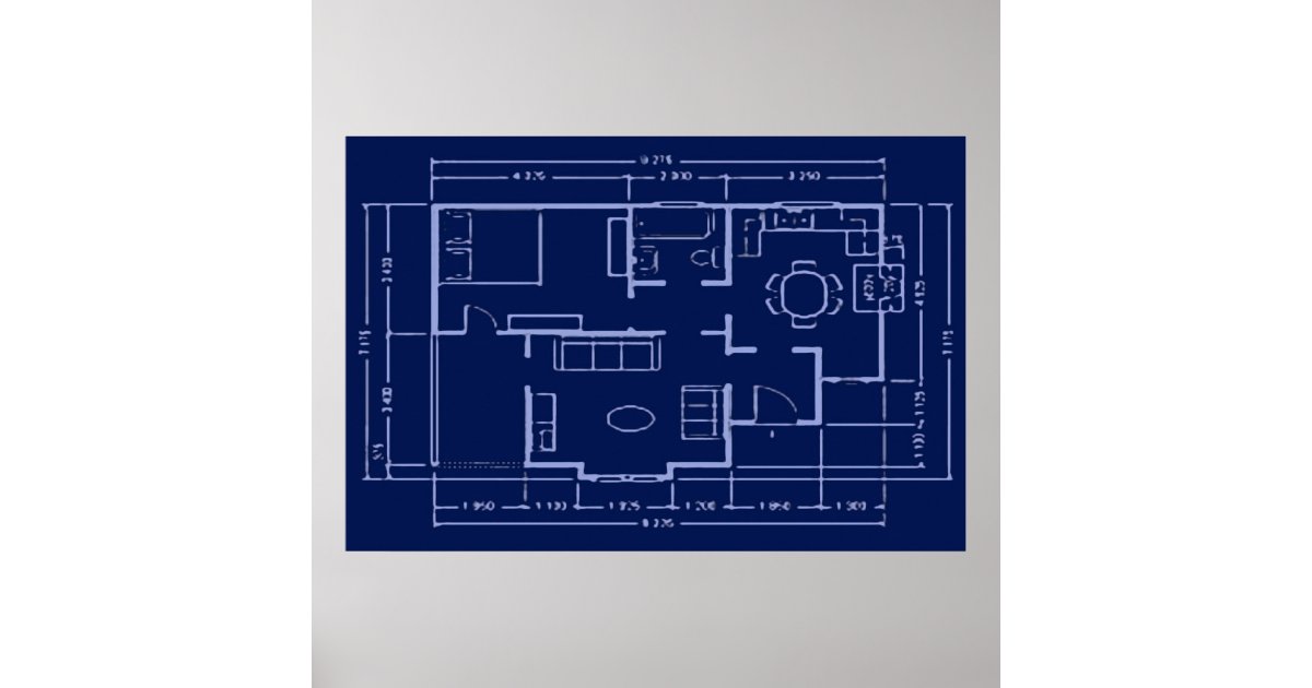 blueprint - house plan poster | Zazzle