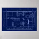 blueprint - house plan poster | Zazzle