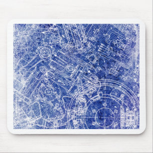Blueprint Mouse Pads | Zazzle
