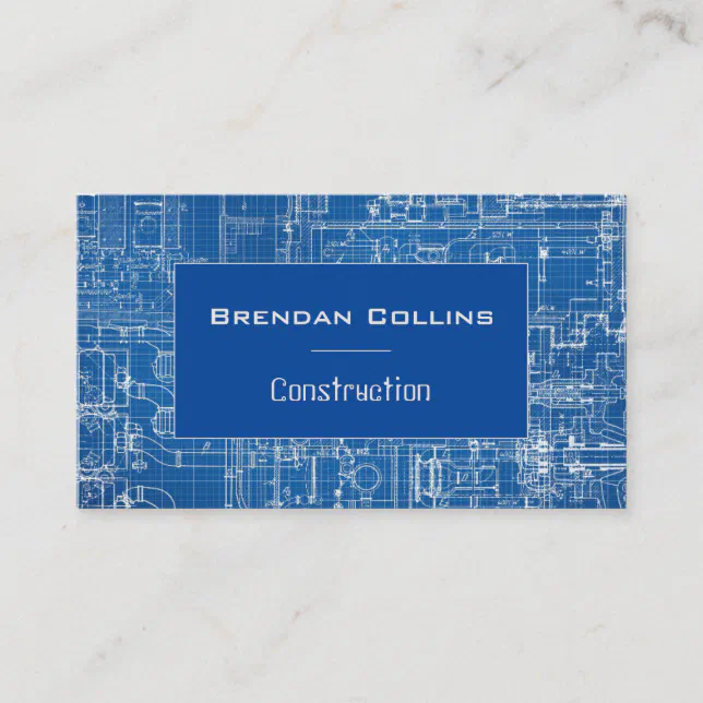 Blueprint Technical Engineering Construction Business Card | Zazzle