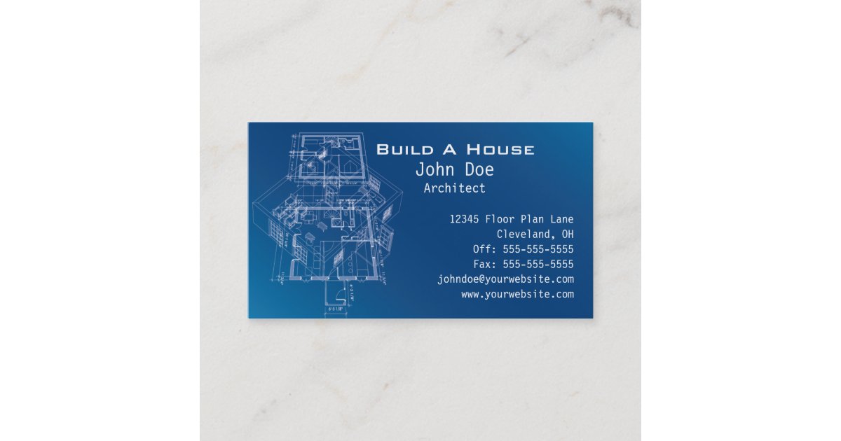 Blueprints Business Card | Zazzle
