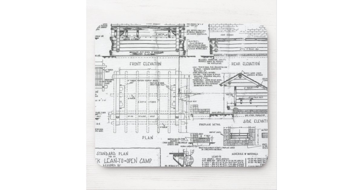 Blueprints Mouse Pad | Zazzle